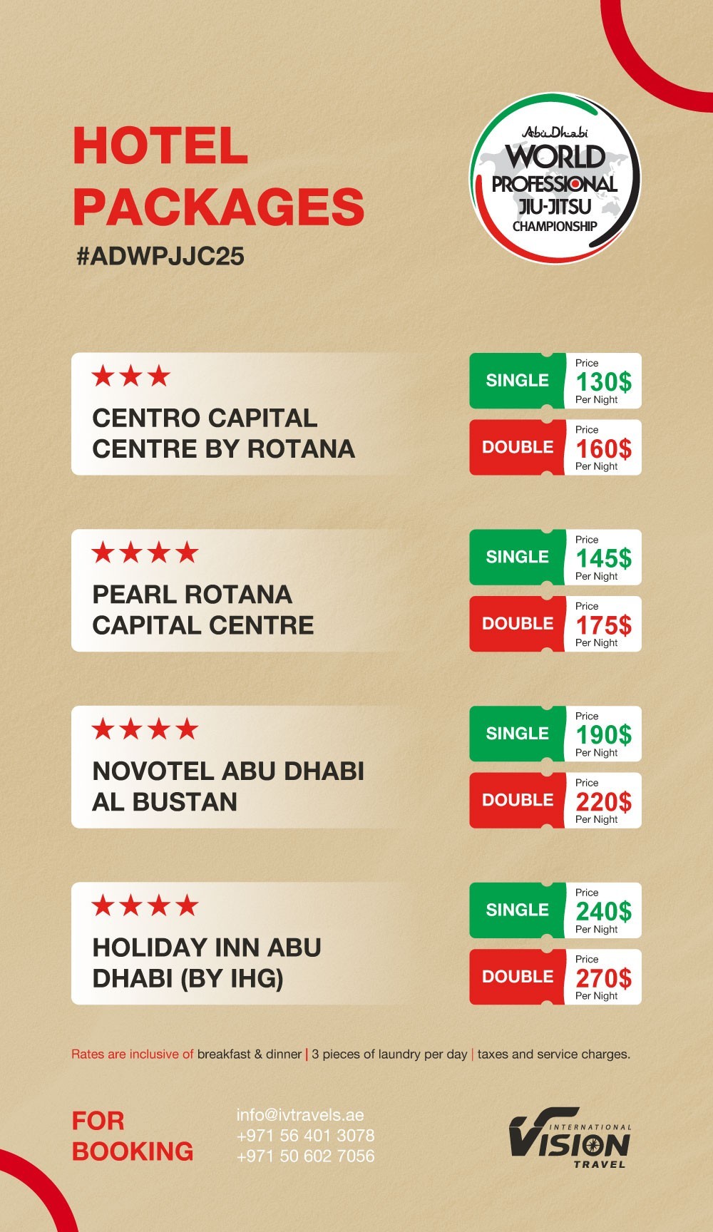 Hotel Packages - Abu Dhabi World Championships 2025 - UAE Jiu Jitsu ...
